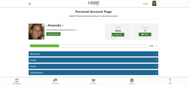 Personal Account | Good Market Info